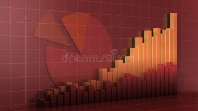 Graph Comparison and Pie Chart on Square Grid Stock Illustration ...