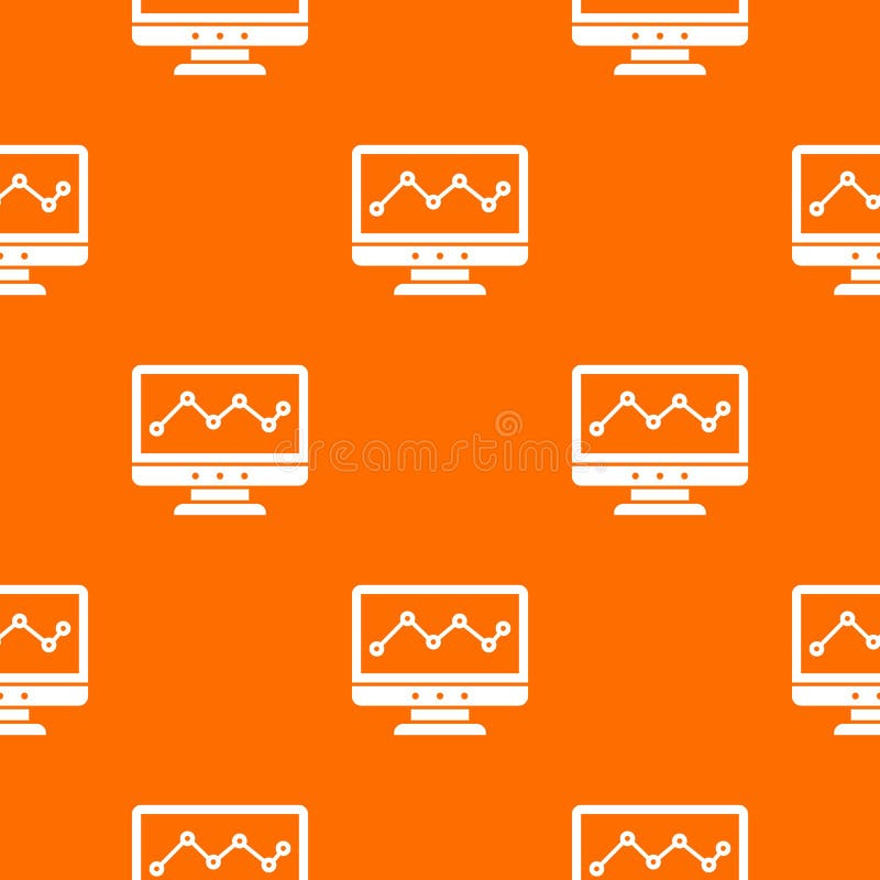 Graph in Computer Screen Pattern Seamless Stock Vector - Illustration ...