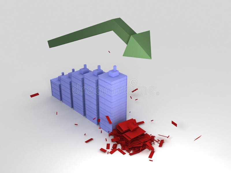 Graph Crashing stock illustration. Illustration of crisis - 4208349