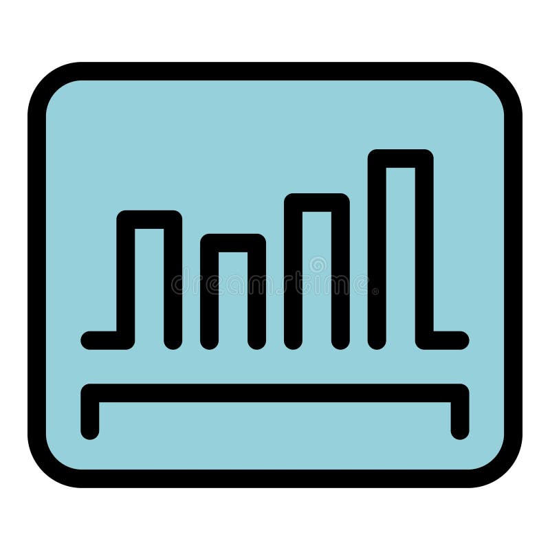 Graph Data Review Icon Vector Flat Stock Vector - Illustration of graph ...