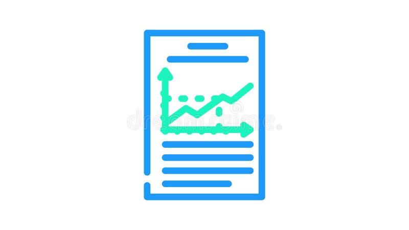 Graph Data Science Line Icon Animation Stock Video Video Of Plan Code 263874211 
