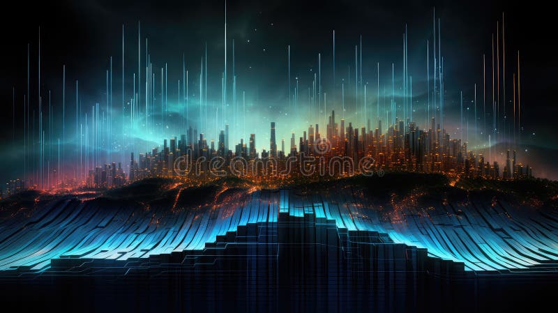 Graph data wave stock illustration. Illustration of abstract - 361953209