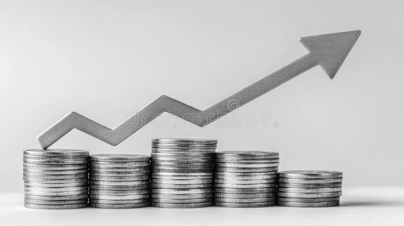 Graph Depicting Growth on Increasing Coin Stacks, Visualizing ...