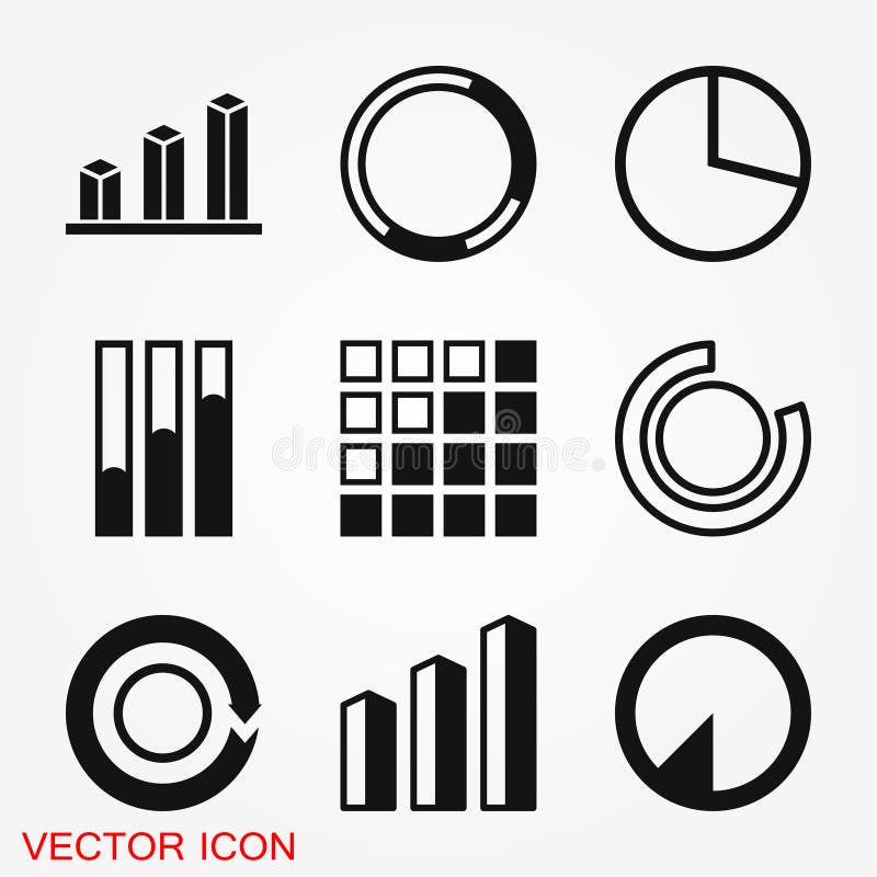 Graph and Diagram Icon. Analytics and Business Symbols Stock ...
