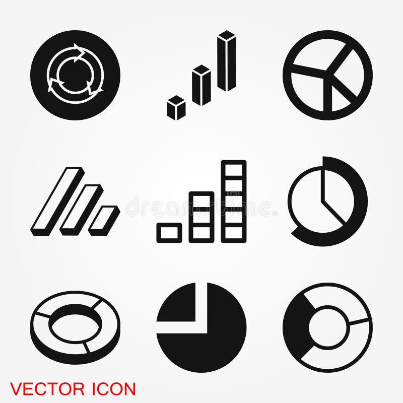 Graph and Diagram Icon. Analytics and Business Symbols Stock ...