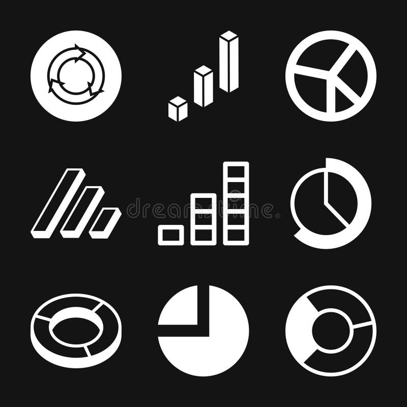 Graph and Diagram Icon. Analytics and Business Symbols Stock ...