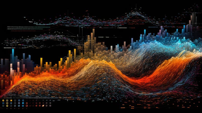 A Graph Displaying Intricate Patterns and Trends within a Sea of Data ...