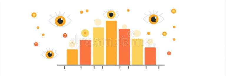 Vision Improvement Graph Illustrates Eye Symbols in a Minimal Flat ...