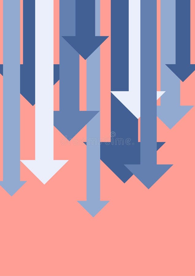 Graph down arrows stock vector. Illustration of grow - 70548198