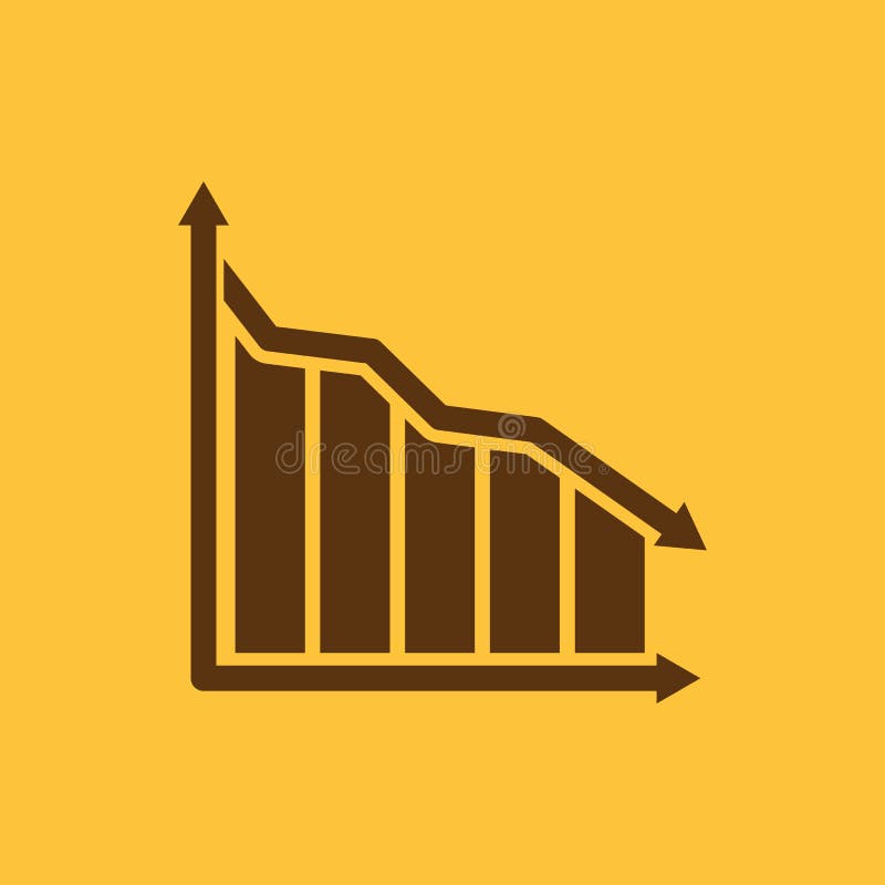 The Graph Down Icon. Chart Below and Loss, Reduction Symbol Stock ... The Graph Down Icon. Chart Below and Loss, Reduction Symbol Stock ...