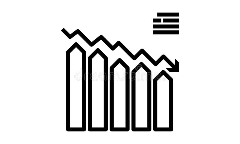 Graph Down Icon. Chart Below and Loss, Reduction Symbol. Flat Vector ... Graph Down Icon. Chart Below and Loss, Reduction Symbol. Flat Vector ...
