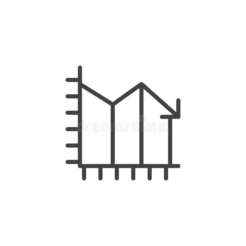 Graph down vector icon stock vector. Illustration of logo - 139618746