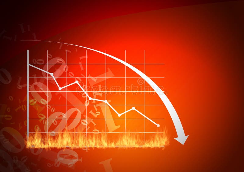 Graph down stock illustration. Illustration of increase - 97972541