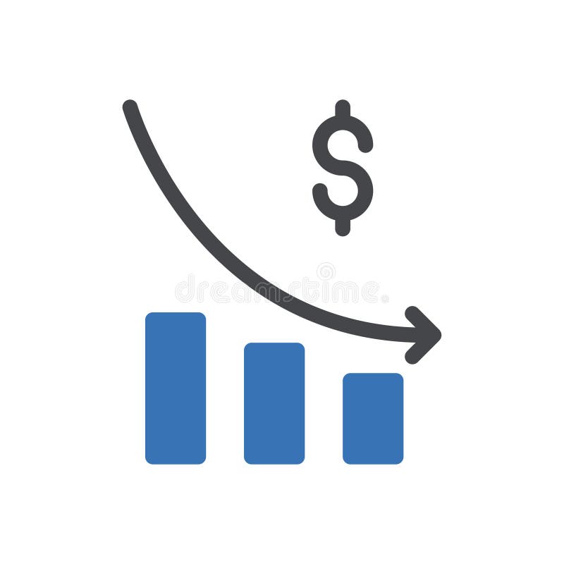 Graph down stock vector. Illustration of data, diagram - 211313800
