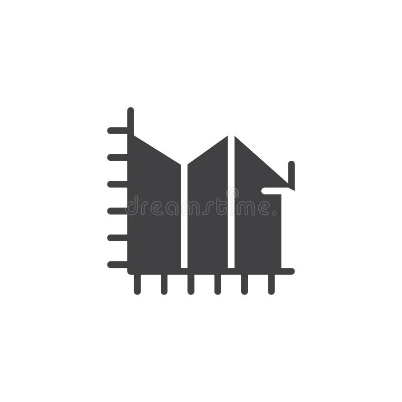 Graph down vector icon stock vector. Illustration of recession - 113989997