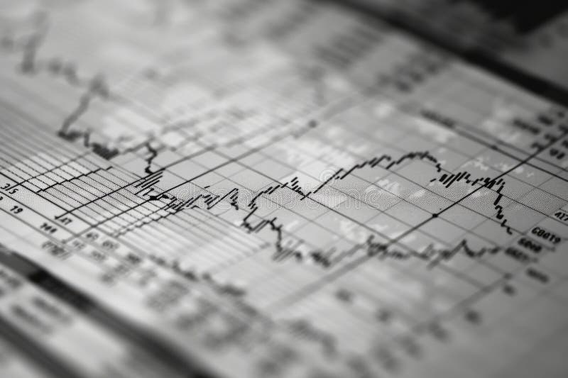 A Graph with a Downward Trend is Shown Stock Illustration ...