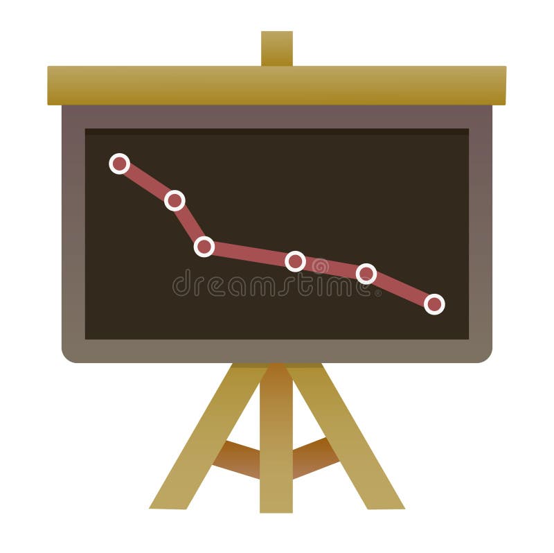 Graph Drawing on Blackboard Stock Illustration - Illustration of eps10 ...