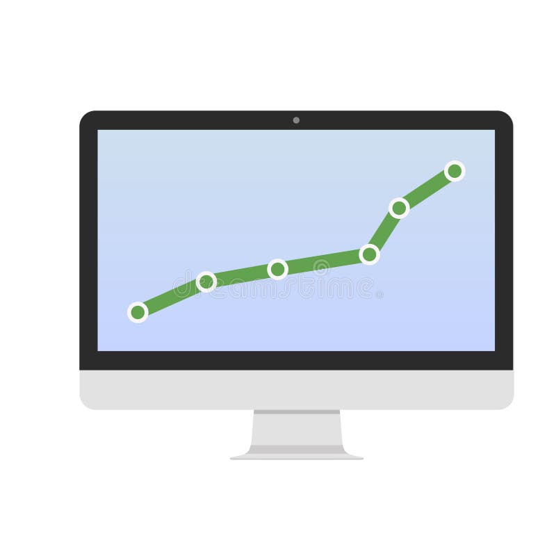 Graph Drawing on Blackboard Stock Illustration - Illustration of board ...