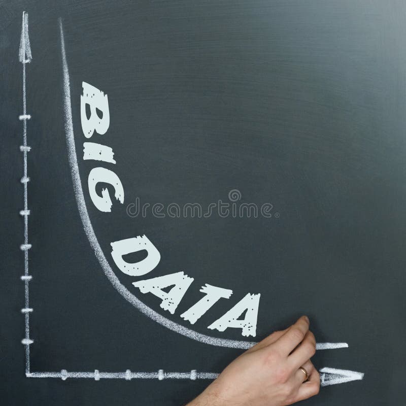 A Graph is Drawn on the Board and it is Written - BIG DATA Stock Photo ...