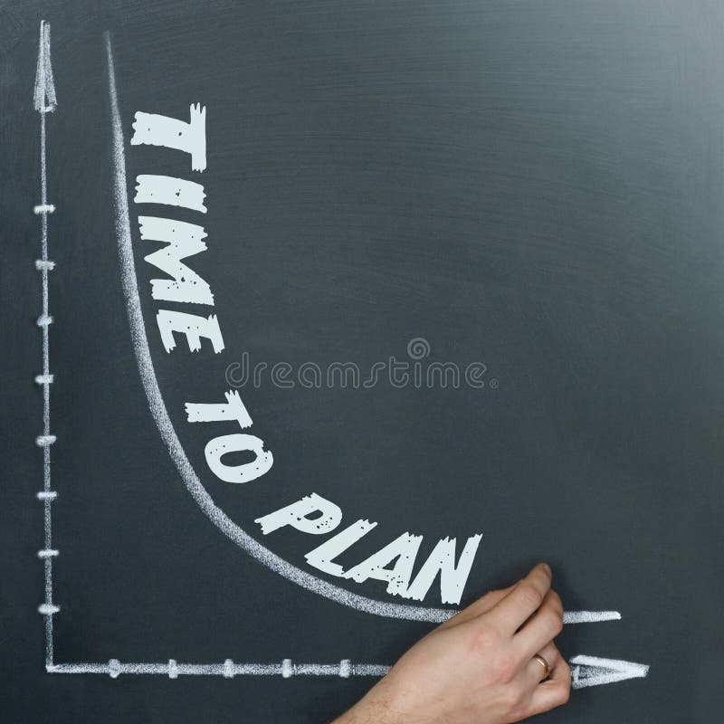A Graph is Drawn on the Board and it is Written - TIME TO PLAN Stock ...