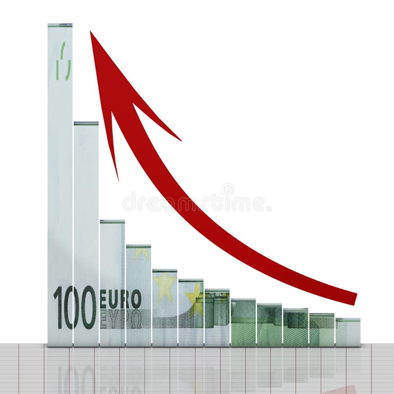 Graph euro grow stock illustration. Illustration of graph - 16886425