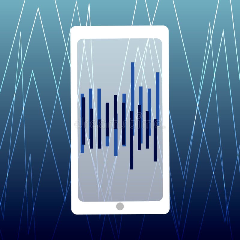 Graph of the exchange rate stock vector. Illustration of interface ...