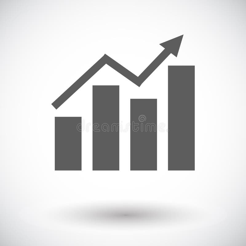 Graph flat single icon. stock vector. Illustration of data - 97932009