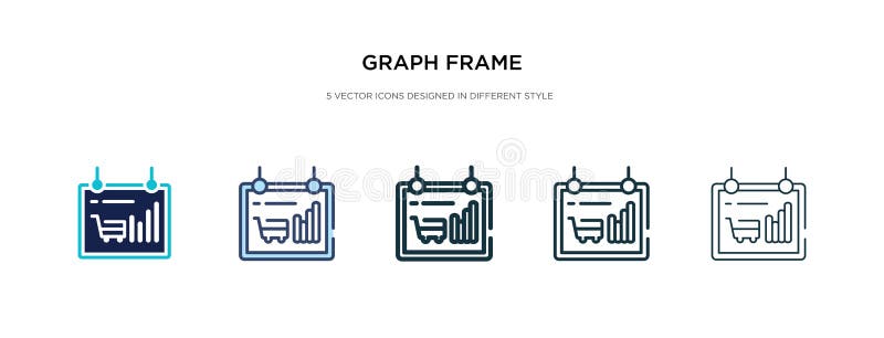 Graph Frame Icon in Different Style Vector Illustration. Two Colored ...