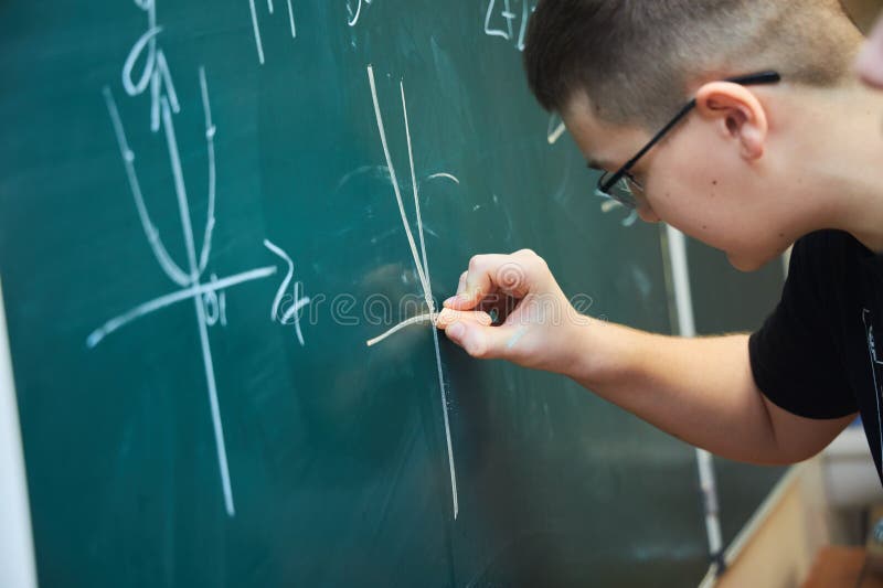 A Graph of Functions from Mathematics is Written by a Student on a ...