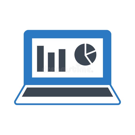 Graph Glyphs Double Color Icon Stock Illustration - Illustration of ...