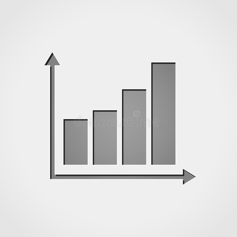 Graph grey icon stock vector. Illustration of interface - 107600050