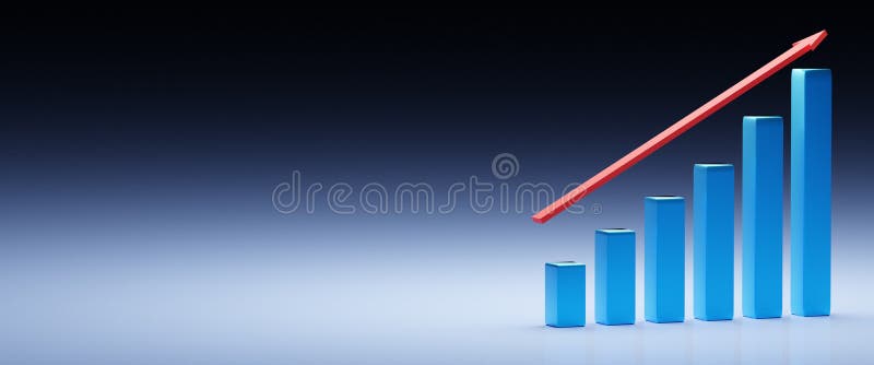 Graph with the Growing Progress Stock Illustration - Illustration of ...
