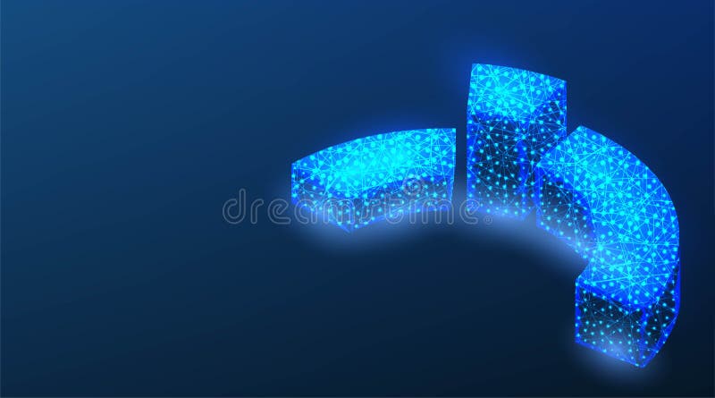 Graph Grows. Isometric Infographic Diagram. .Abstract Low Poly ...