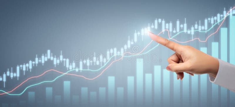 Graph Growth Increase of Chart Positive Indicators in His Business ...