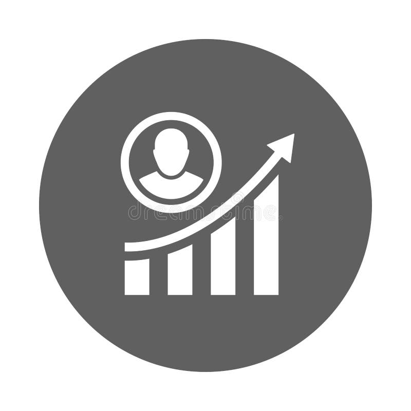 Graph, Growth, Man Icon. Gray Vector Graphics Stock Vector ...