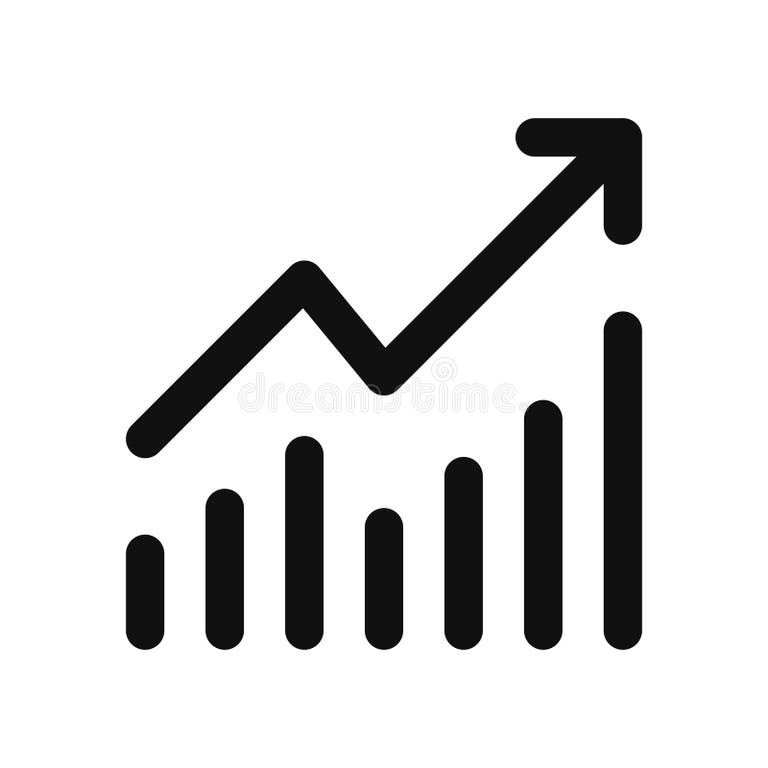 Graph Growth Up and Down Chart Analysis Icon Stock Vector ...