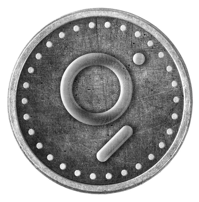 The Graph Grunge Silver Coin, Token Stock Illustration - Illustration ...
