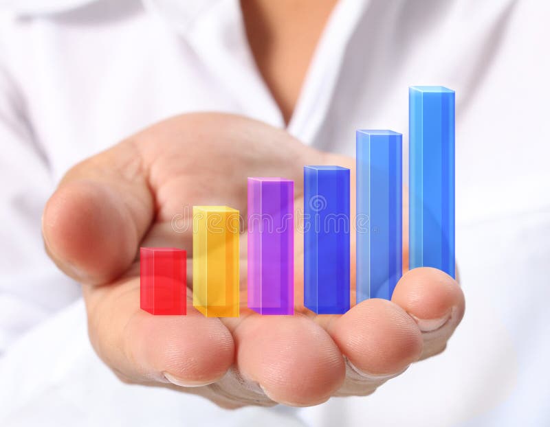 Graph in hand stock image. Image of hold, gain, growing - 28245179