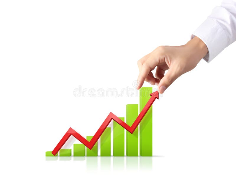 Graph in the Hand Businessmen Stock Illustration - Illustration of ...