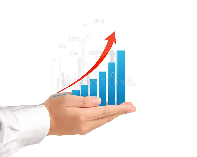 Graph in the hand stock photo. Image of meeting, achievement - 46461496