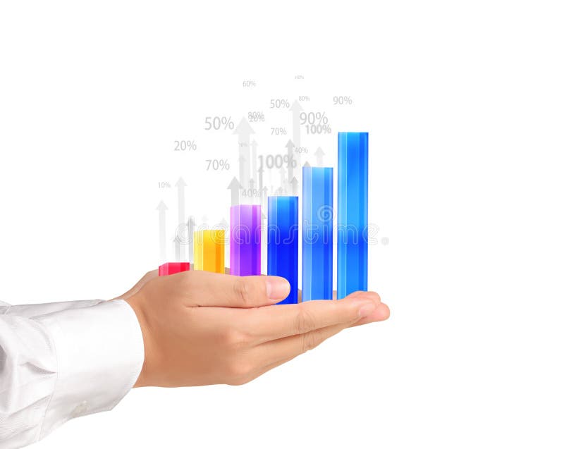 Graph in the hand stock photo. Image of people, plan - 46461502