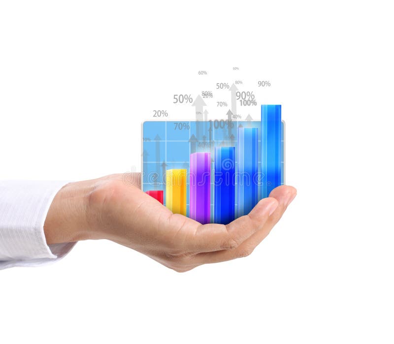 Graph in the hand stock photo. Image of future, growing - 46461590