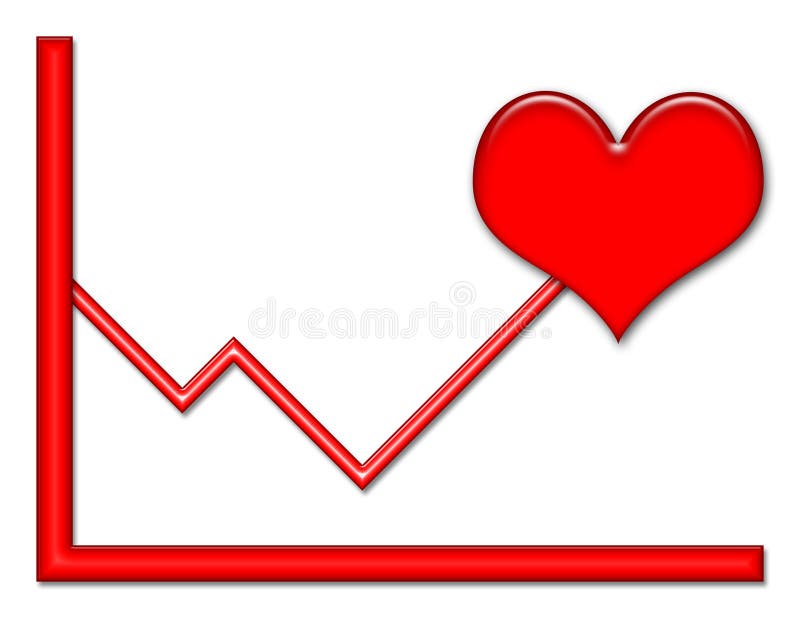 Graph with Heart Symbol stock illustration. Illustration of design ...