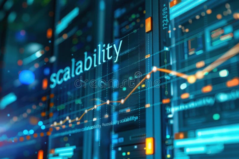 Scalability a Data Centers Growth Trajectory Stock Illustration ...