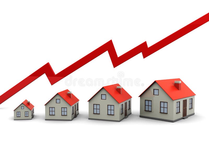 Graph and houses stock illustration. Illustration of house - 26040617