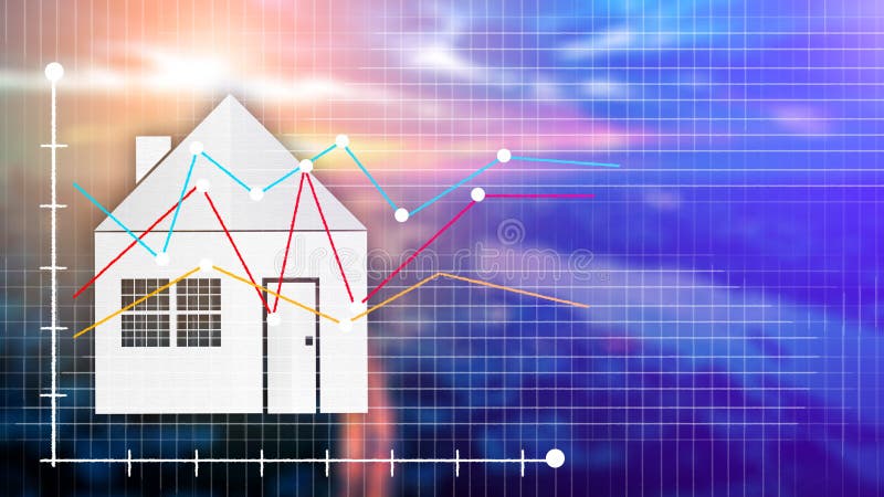 Graph of the Housing Market Stock Illustration - Illustration of estate ...
