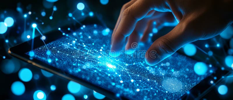 Graph of a Human Hand Touching a Digital Tablet while Searching for ...