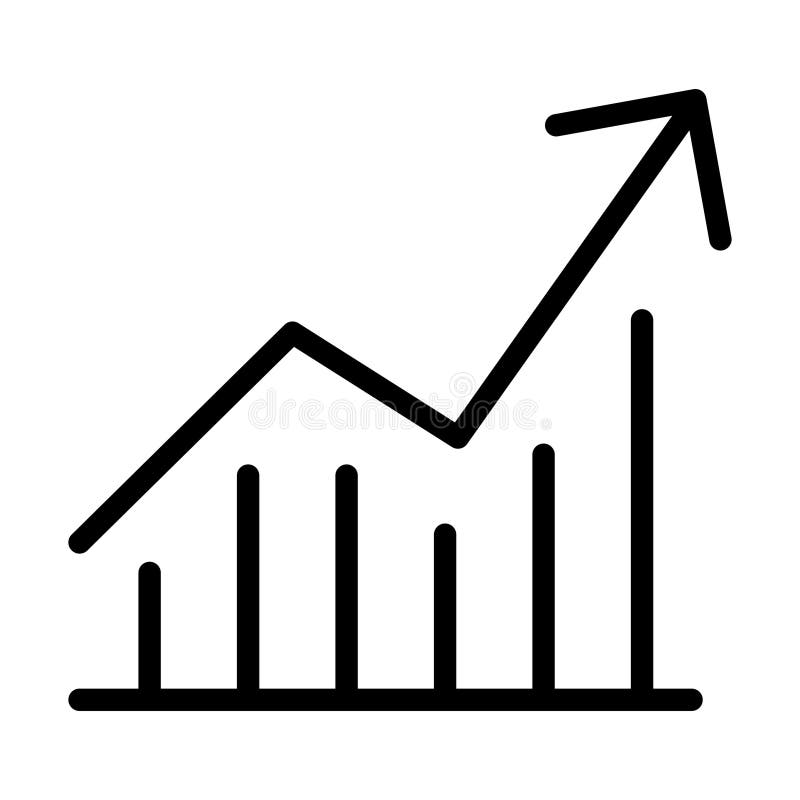 Graph line icon stock vector. Illustration of vector - 270455223