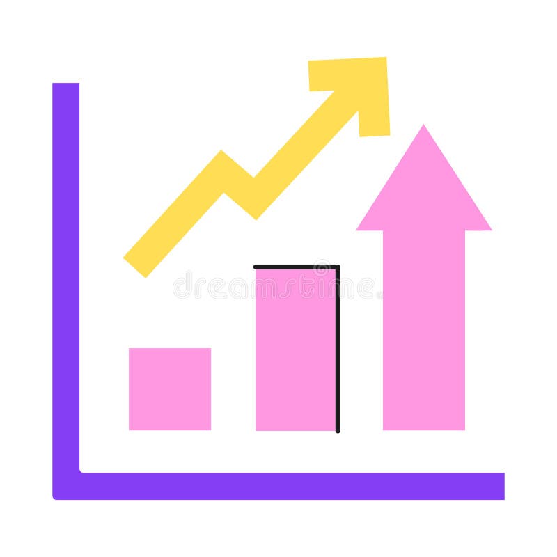 A Graph Icon with an Arrow, Representing Trend, Growth, Increase ...