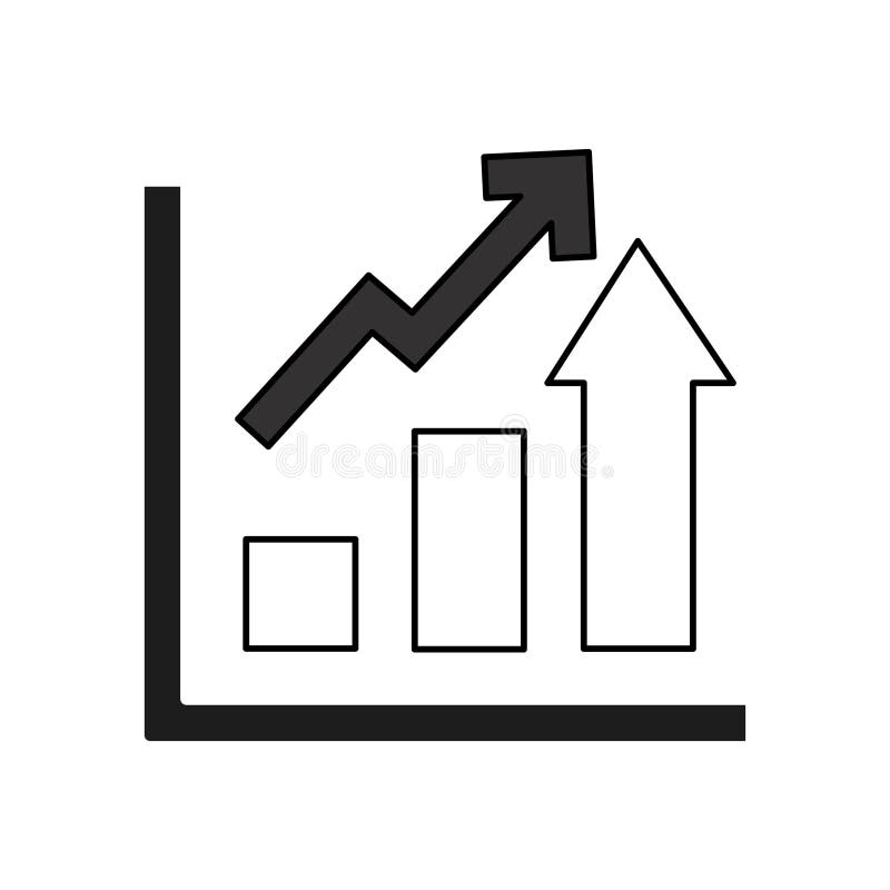 A Graph Icon with an Arrow, Representing Trend, Growth, Increase ...